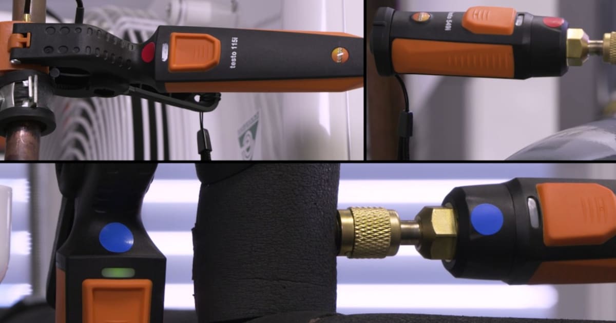 Prüfung von Kälteanlagen mit testo Smart Probes Kälte-Set