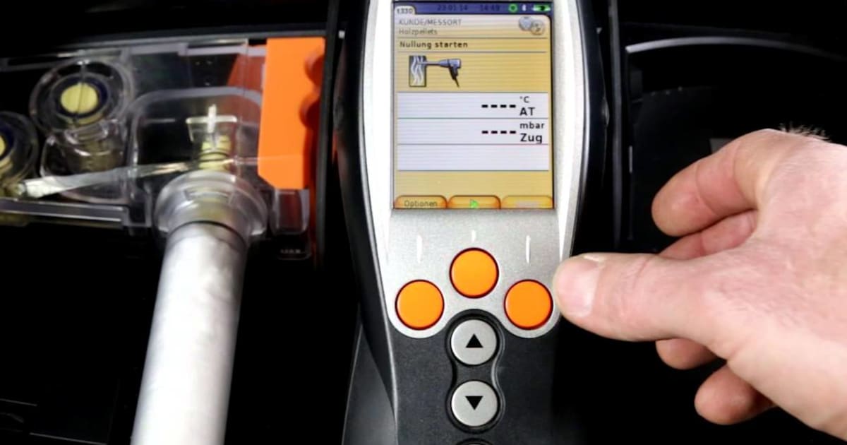 Fine particle measurement on a pellet heating system with the testo 380