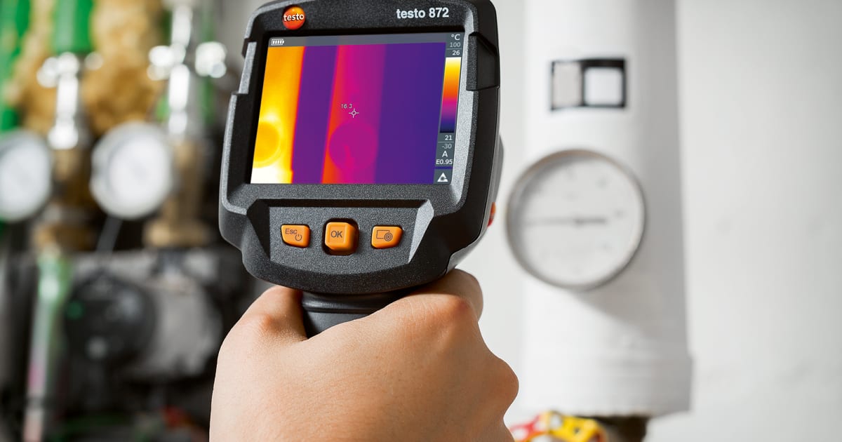 testo ScaleAssist automatically sets the optimum thermal image scale.