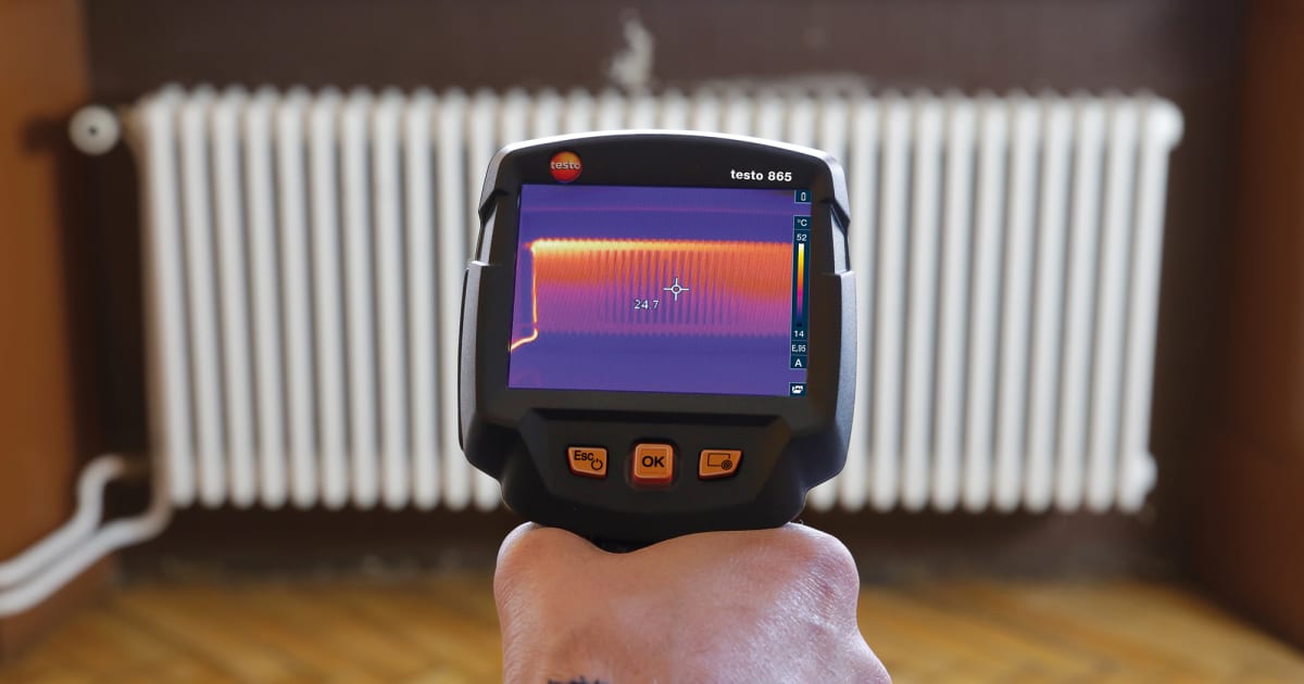 Thermal imagers for heating construction