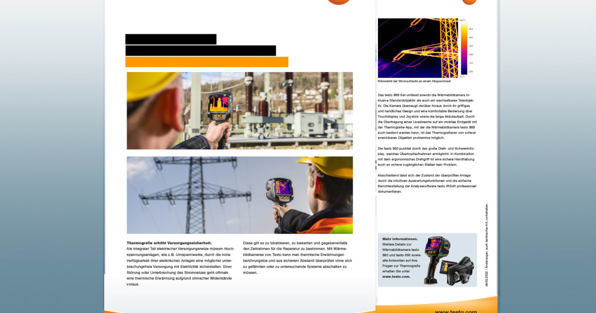 Thermography high voltage