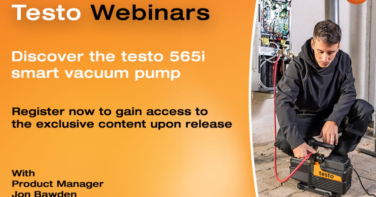 Testo Webinars: Discover the testo 565i smart vacuum pump
