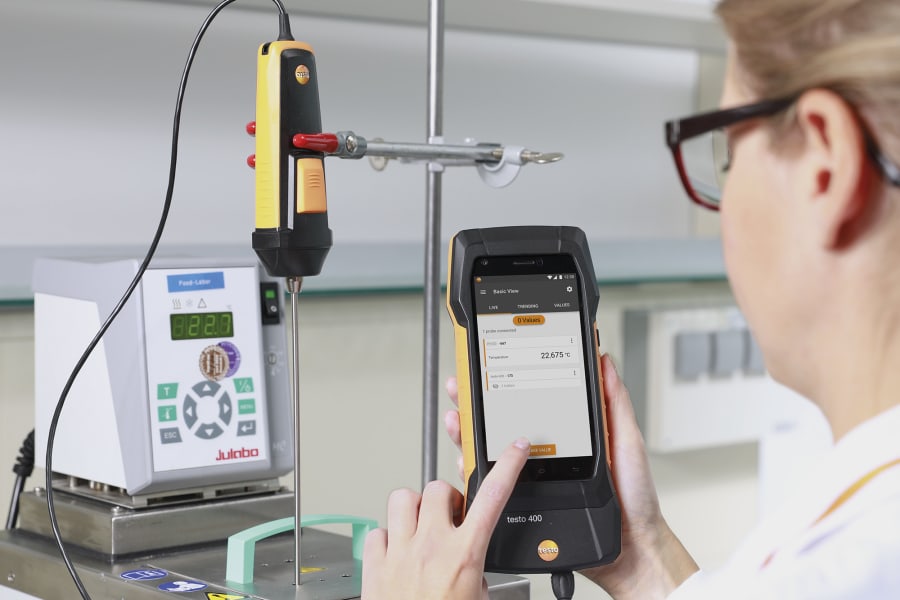 High-precision temperature measurement with the testo 400