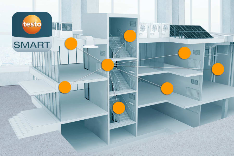 testo Smart App PRO measuring program Multi-site measurement