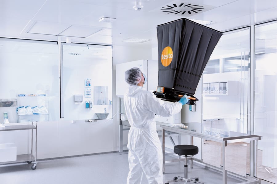 Application example of prescribed air exchange rates in cleanrooms