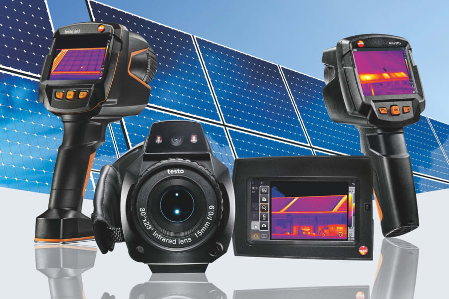 Thermal imaging cameras for photovoltaic systems
