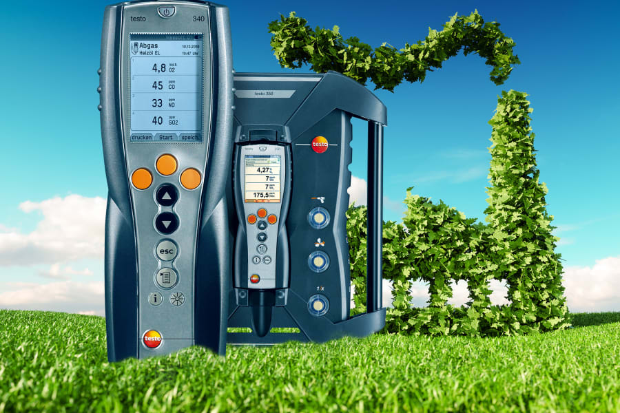 Operating a CHP system: emission analyzer testo 350