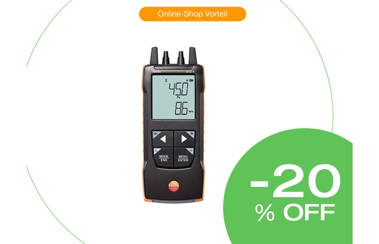 testo 512-1 – Digitales Differenzdruckmessgerät mit App-Anbindung