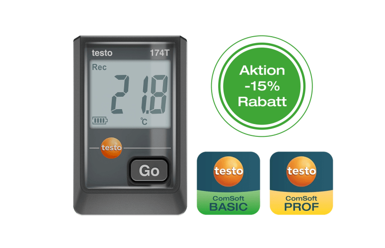 testo 174 T - Mini-Temperatur-Datenlogger mit USB-C und PC-Software