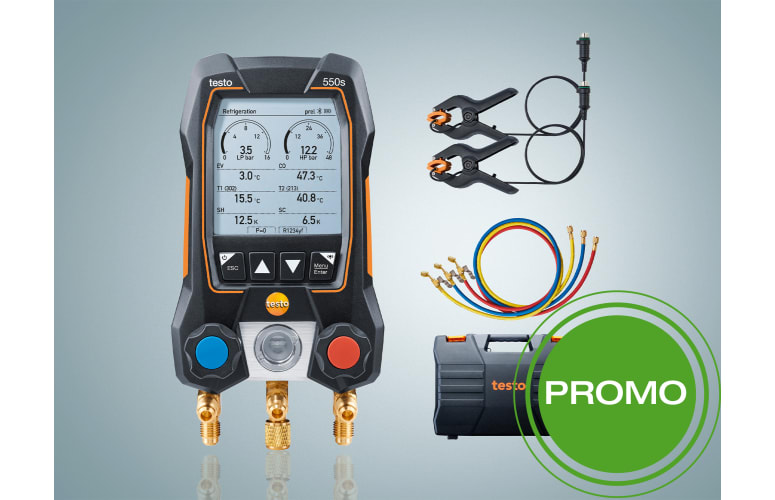 testo 550s kit Basic – manifold électronique intelligent avec sondes de ...