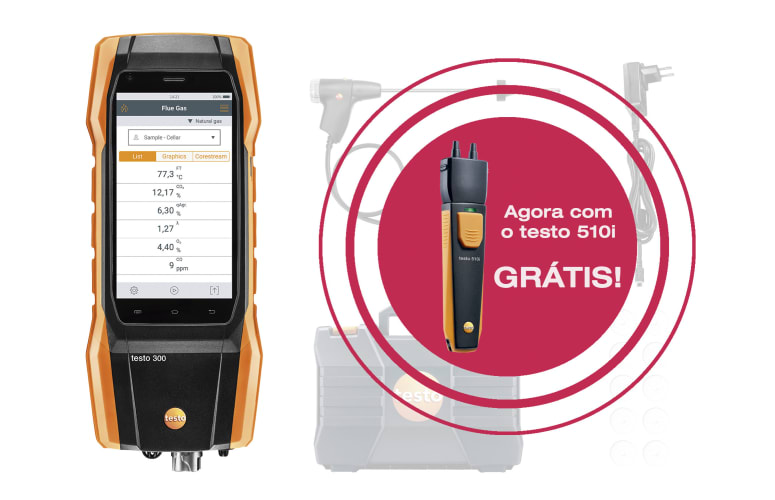 Kit testo 300 Longlife com impressora