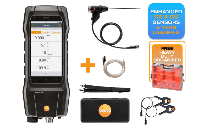 testo 300 kit with printer