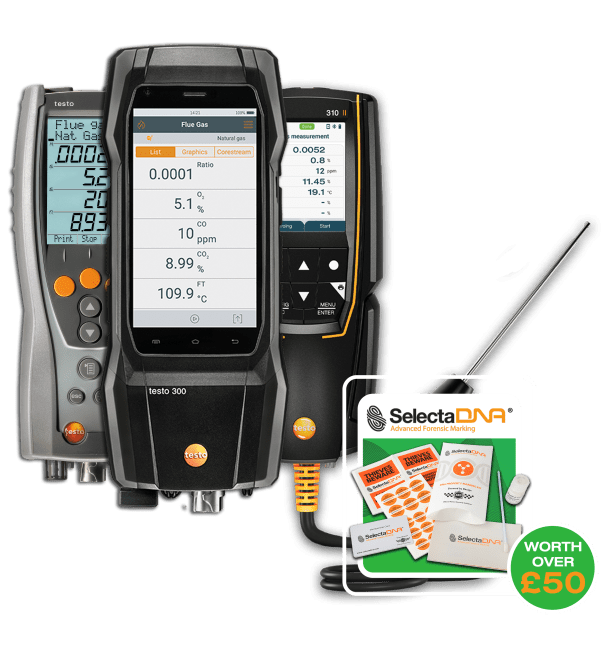 FREE gift with testo Flue Gas Analysers