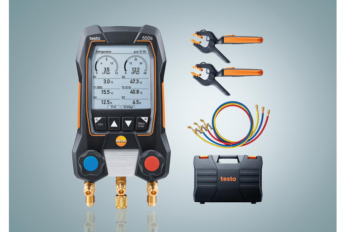 testo 550s Smart Kit – Smart digital manifold with wireless clamp ...