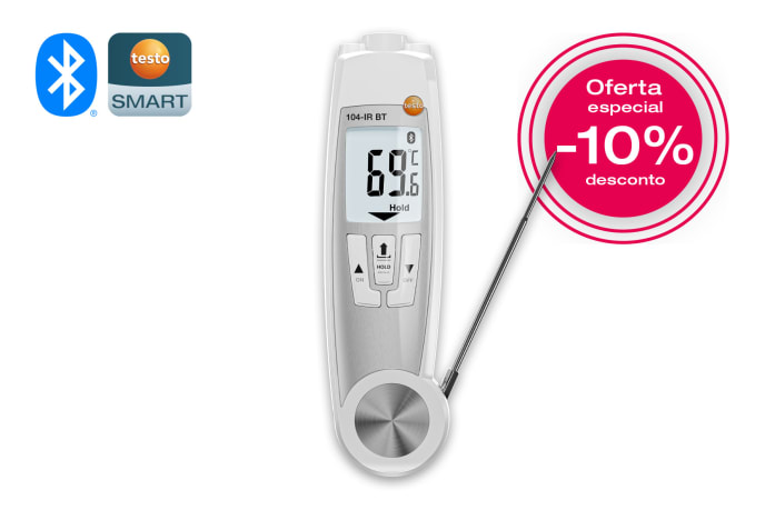 Termómetro testo 104 IR BT com desconto especial