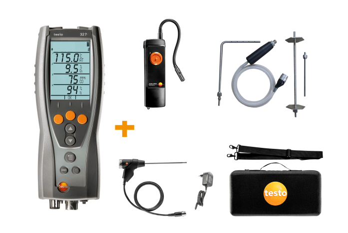 testo 327 - Flue Gas Analyser (standard kit + testo 316-1 gas leak ...